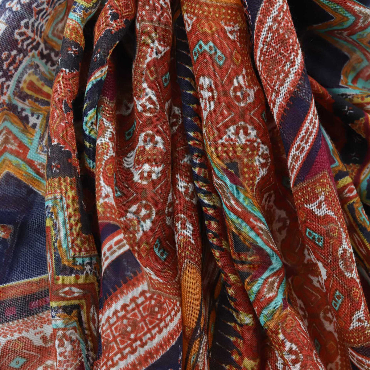 Spring and summer cross-border foreign trade ethnic style totem print ...